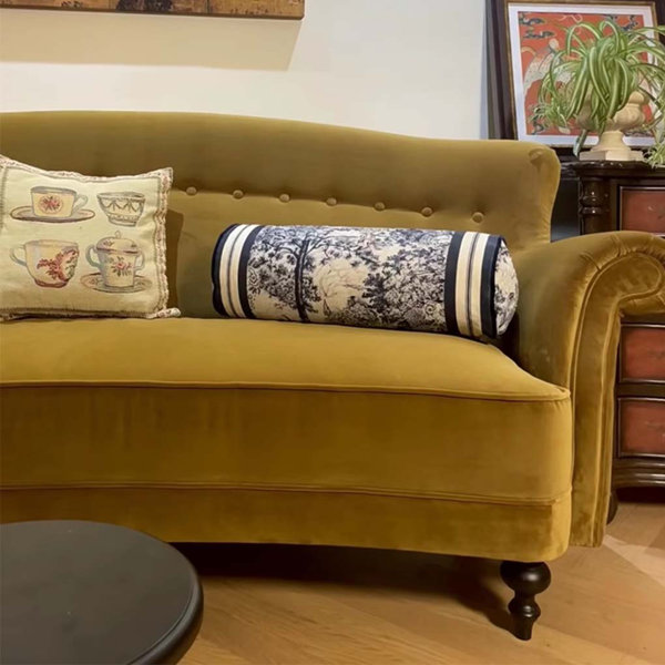Axis Living Vintage Style Velvet Sofa | Wayfair